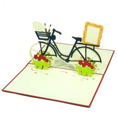 Artist Bike Pop up Card, Custom Pop up Cards, Made by Manufacturer Vietnam