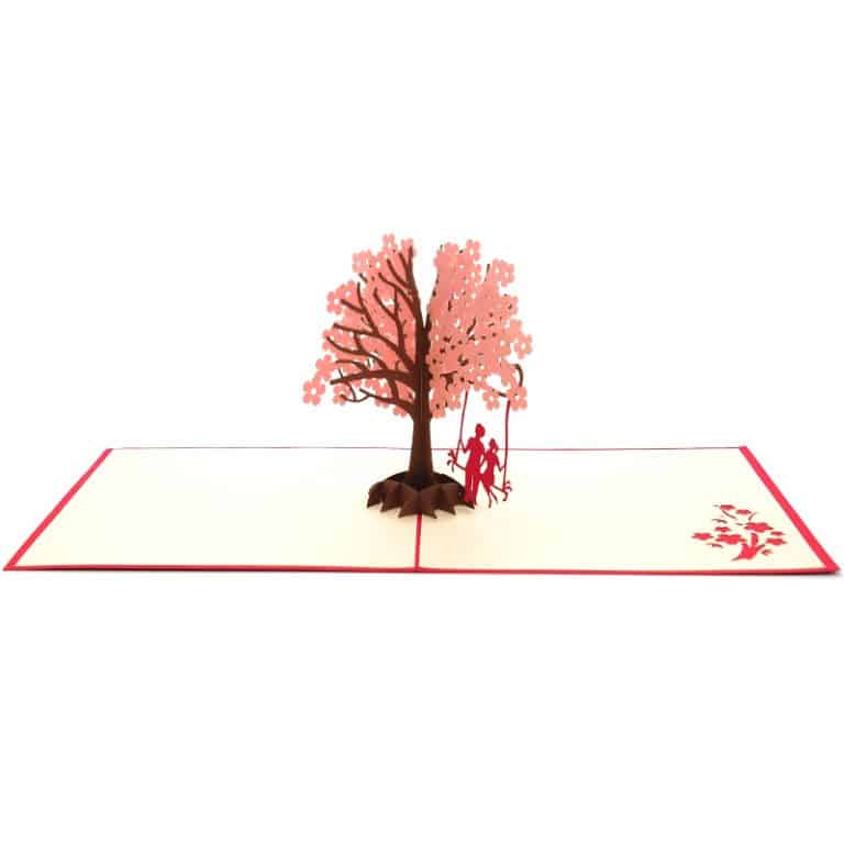 Jacaranda tree pop up card, 3d flower card wholesales