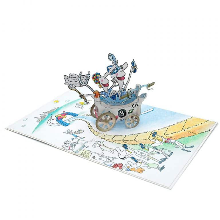 Custom cargo ship pop up card, custom pop up cards manufacturer