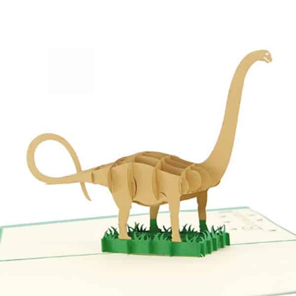 Dinosaur pop up card, Barosaurus pop up card, pop up birthday card