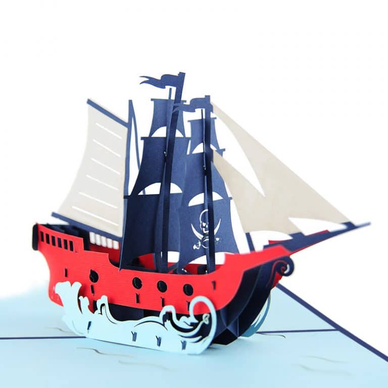 Pirate Ship Pop Up Card- 3D card- new design pop up card supplier