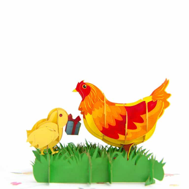 Mother chicken pop up card- Newbaby pop up card wholesales