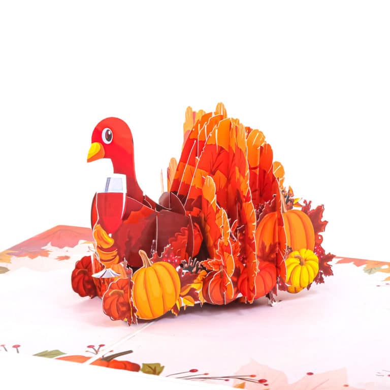 Turkey Thanksgiving pop up card-Thanksgiving pop up cards wholesale