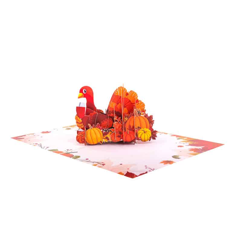 Turkey Thanksgiving pop up card-Thanksgiving pop up cards wholesale