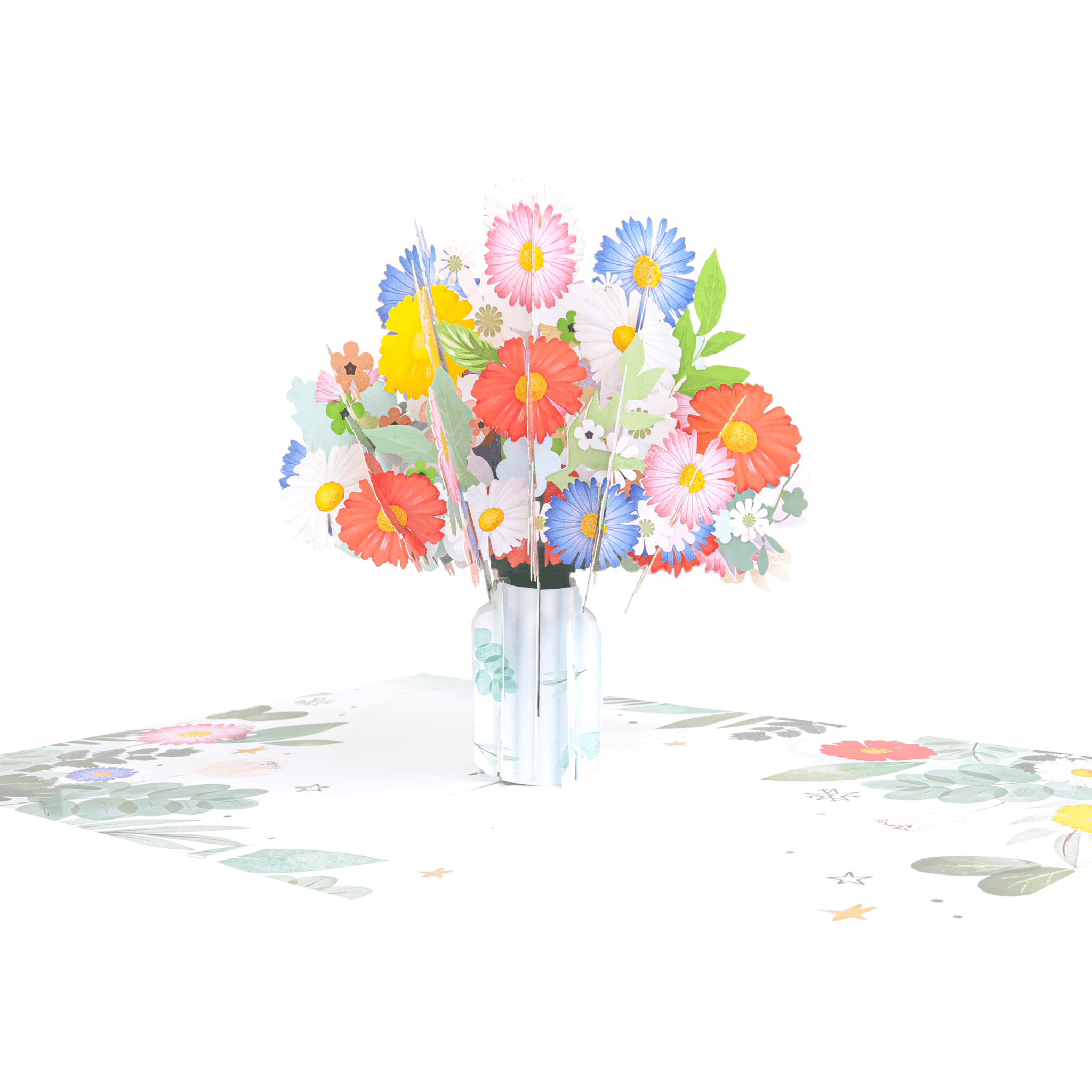 Daisy Bouquet Pop Up Card - Mother's day 3d card- Birthday pop up gift