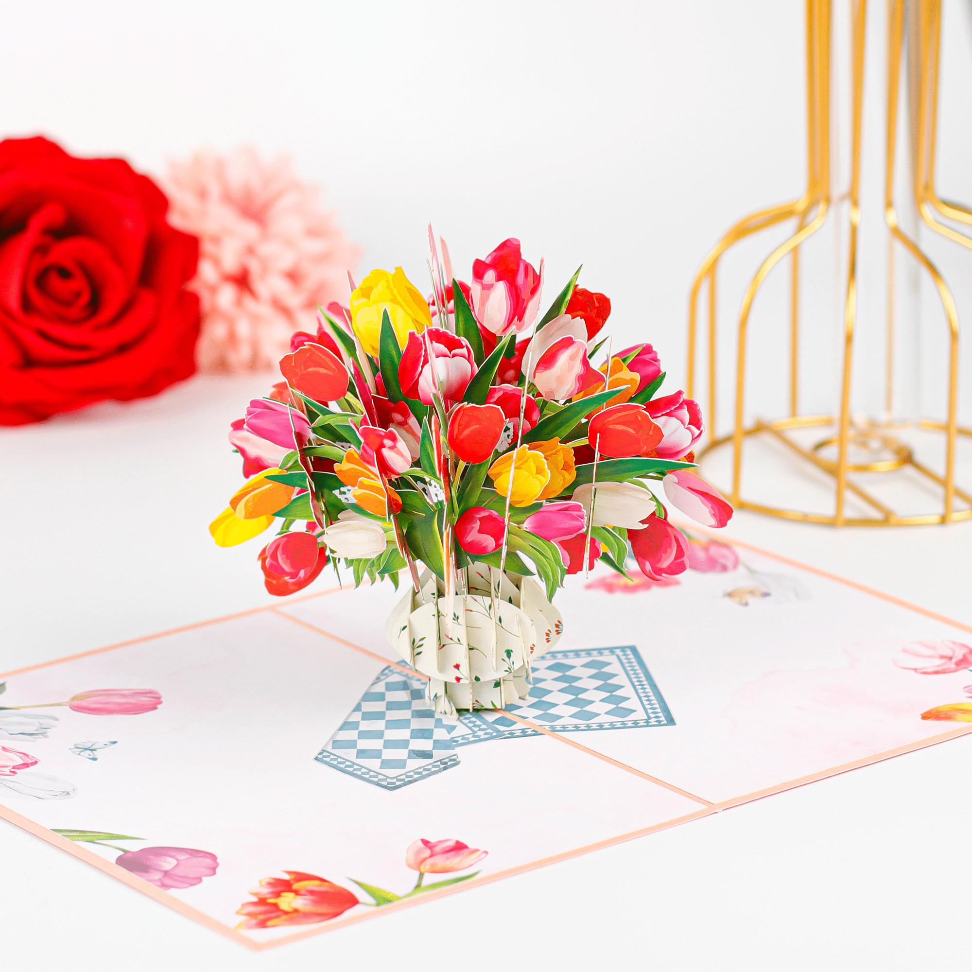 Pop Up Flower Bouquet Cards to Welcome Spring Holiday